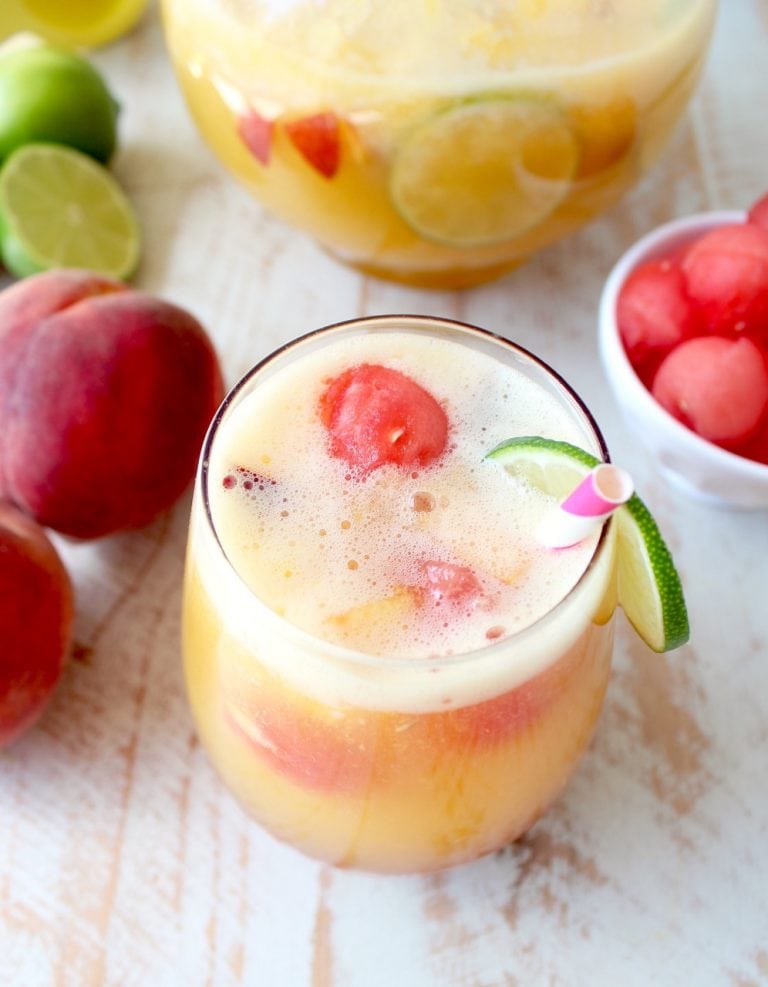 White Peach Sangria Recipe: Easy & Delicious! - WhitneyBond.com
