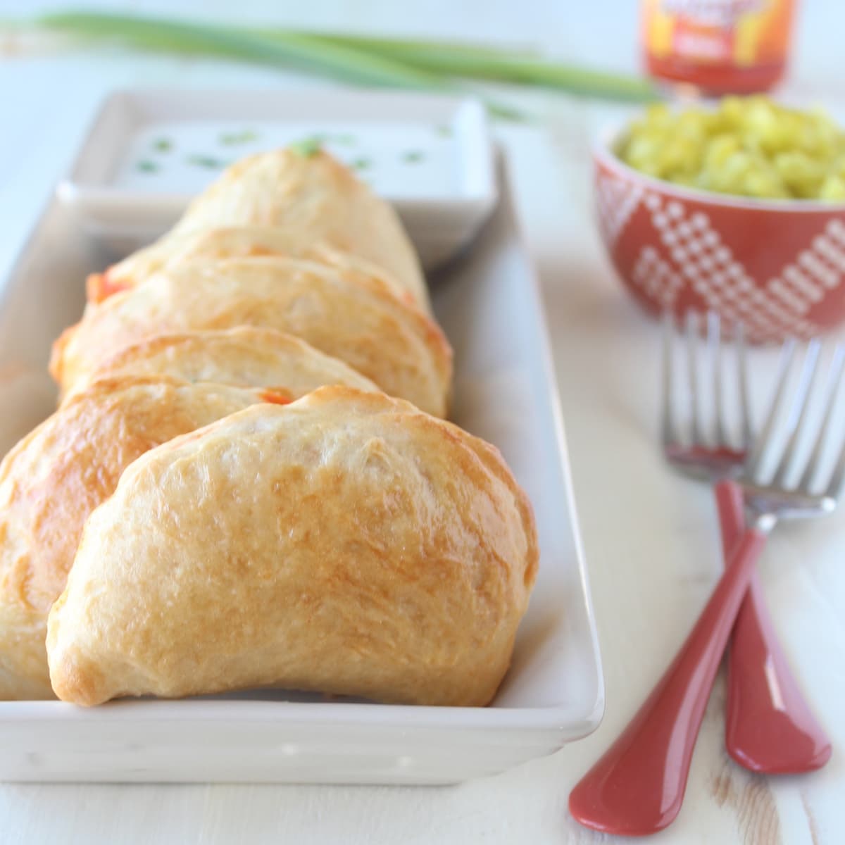 Buffalo Chicken Mini Calzones - WhitneyBond.com