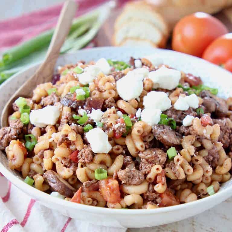 Mediterranean Ground Lamb Pasta