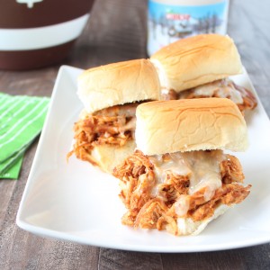 Chipotle Maple Shredded Chicken Sliders: Slow Cooker Recipe