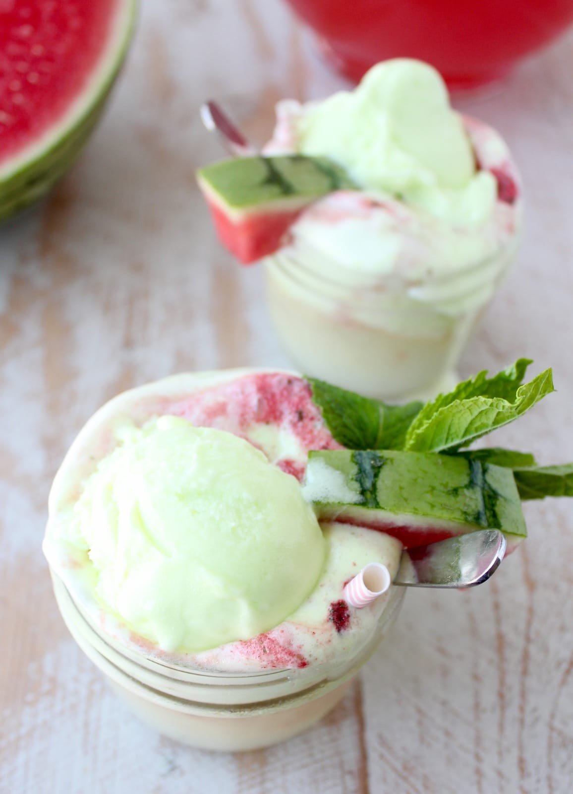 Watermelon Lime Sherbet Float Recipe - WhitneyBond.com