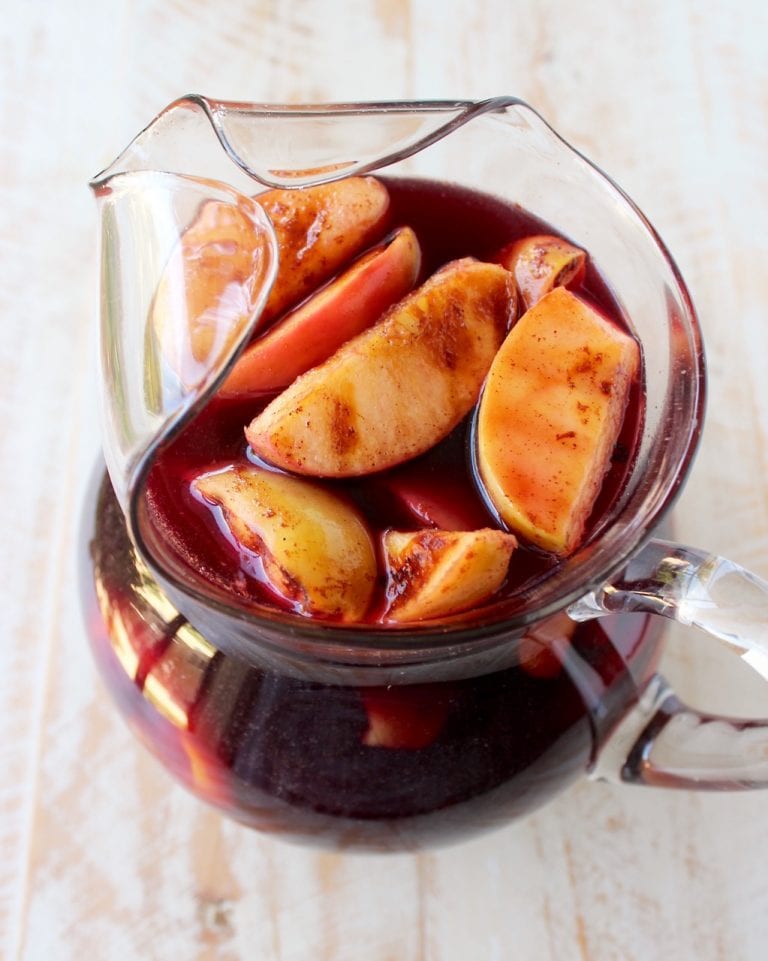 Red Wine Sangria Recipe with Grilled Fruit - WhitneyBond.com