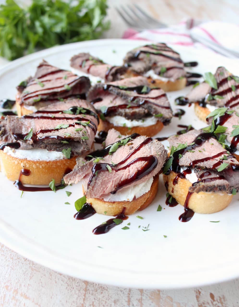 Steak Crostini Recipe with Goat Cheese - WhitneyBond.com