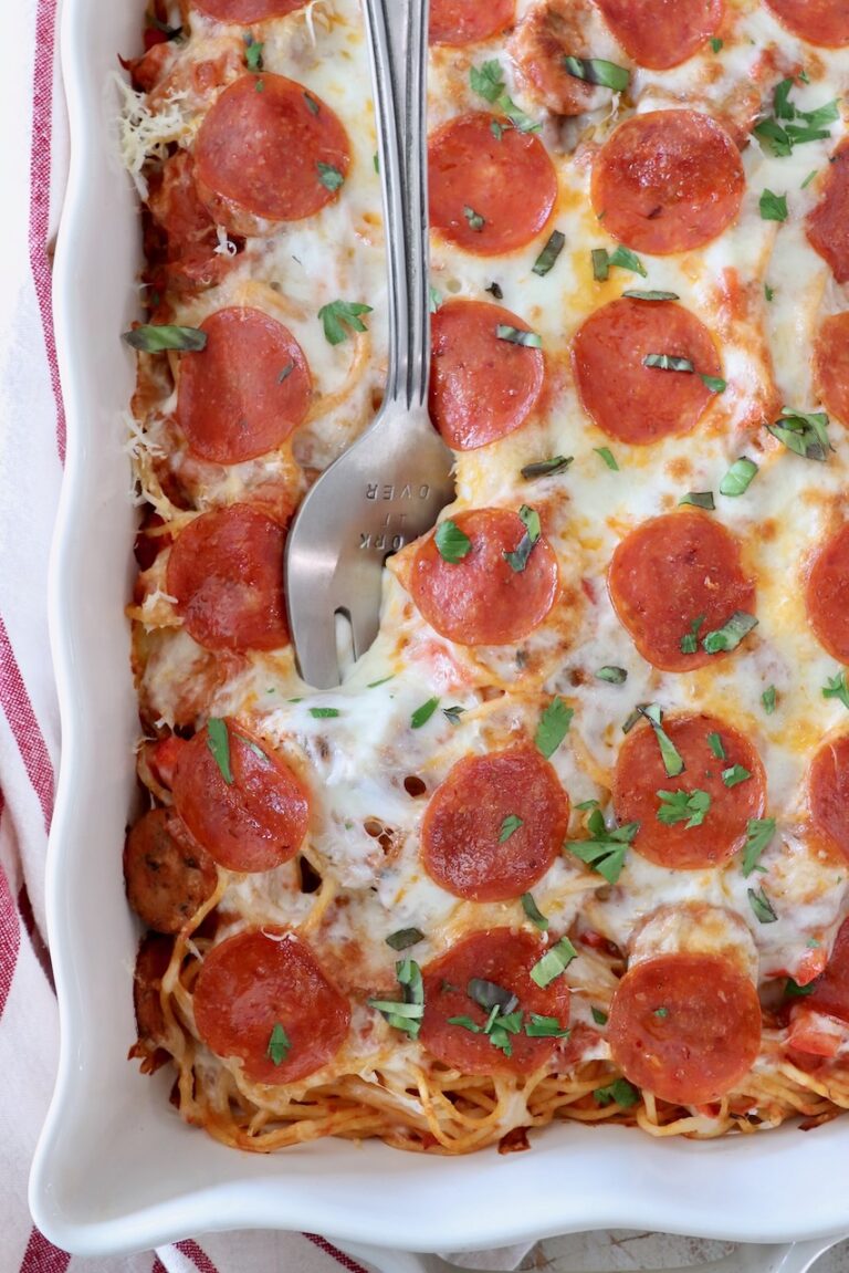 Pizza Baked Spaghetti Recipe