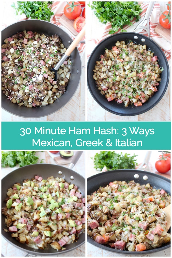 Ham Hash Three Ways: Italian, Mexican and Greek