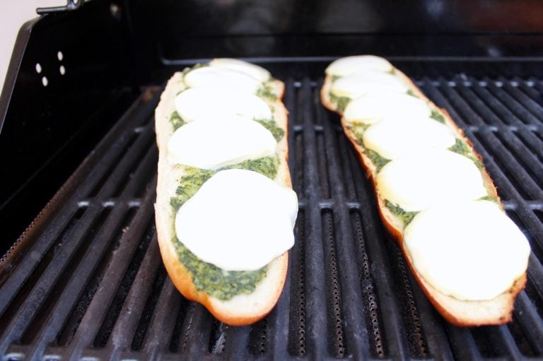 Grilled Caprese French Bread Pizza Recipe - WhitneyBond.com