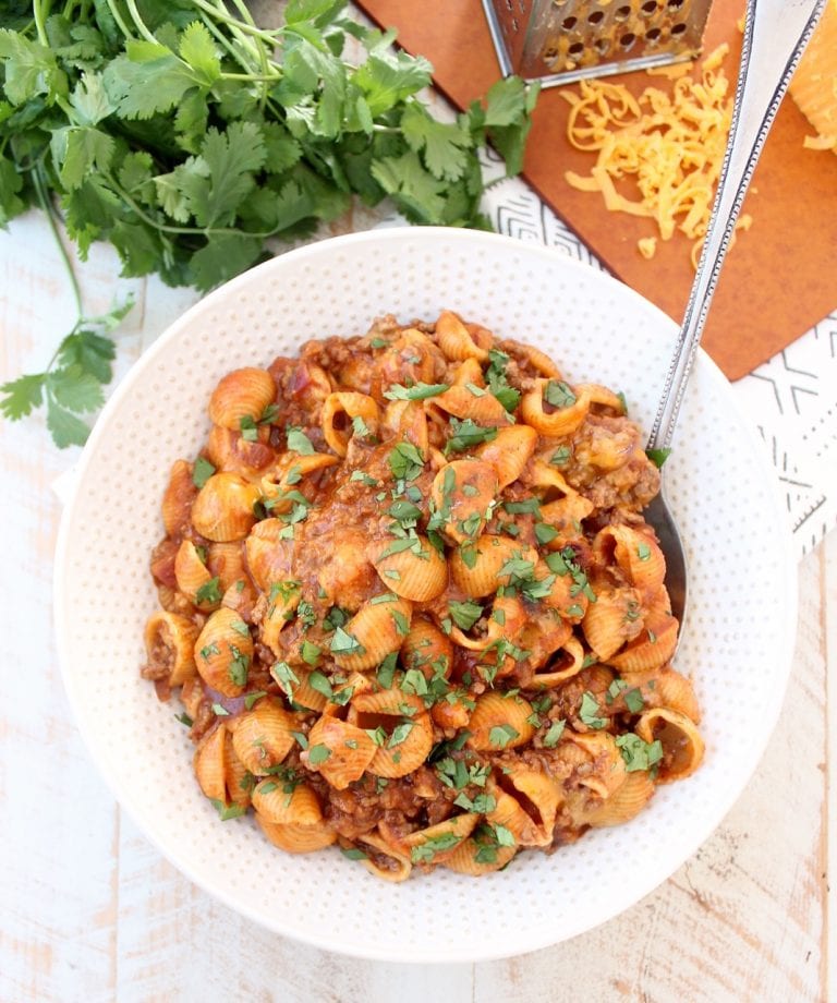 One Pot Enchilada Pasta