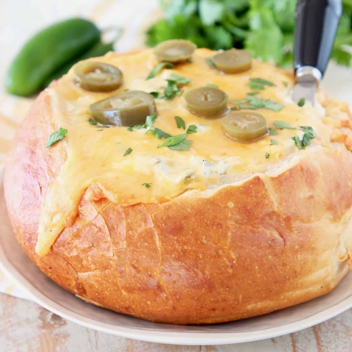 Jalapeno Cheese Bread Bowl Recipe WhitneyBond
