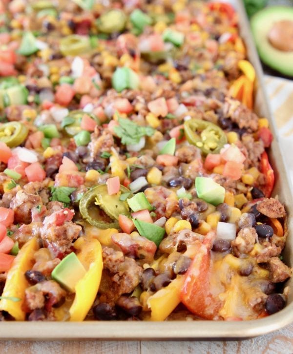 Low Carb Nachos with Sweet Mini Peppers | WhitneyBond.com
