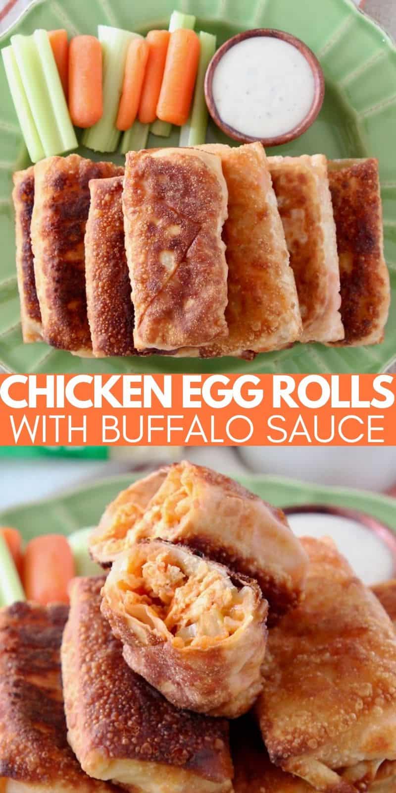 Buffalo Chicken Egg Rolls Recipe - WhitneyBond.com