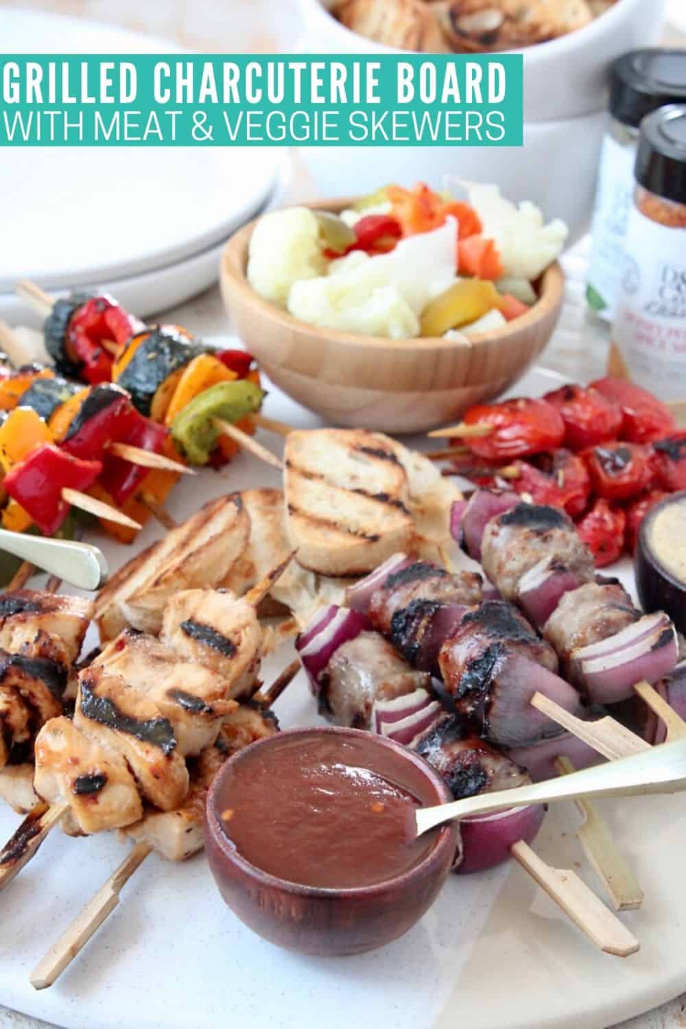 Grilled Charcuterie Board with Mini Skewers - WhitneyBond.com