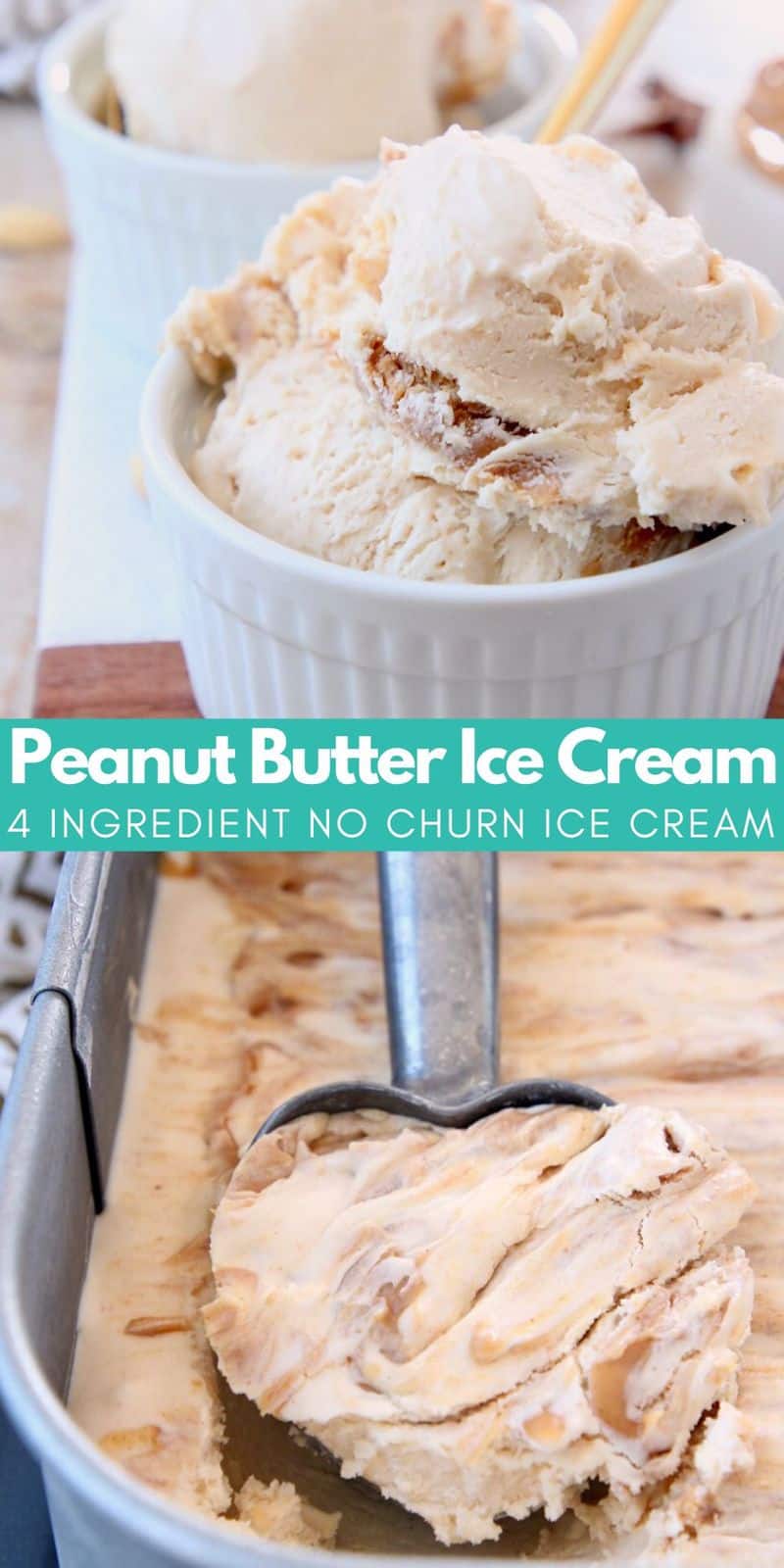 Easy No Churn Peanut Butter Ice Cream - WhitneyBond.com