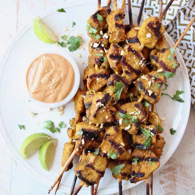 Thai Chicken Satay Recipe with Peanut Sauce - WhitneyBond.com