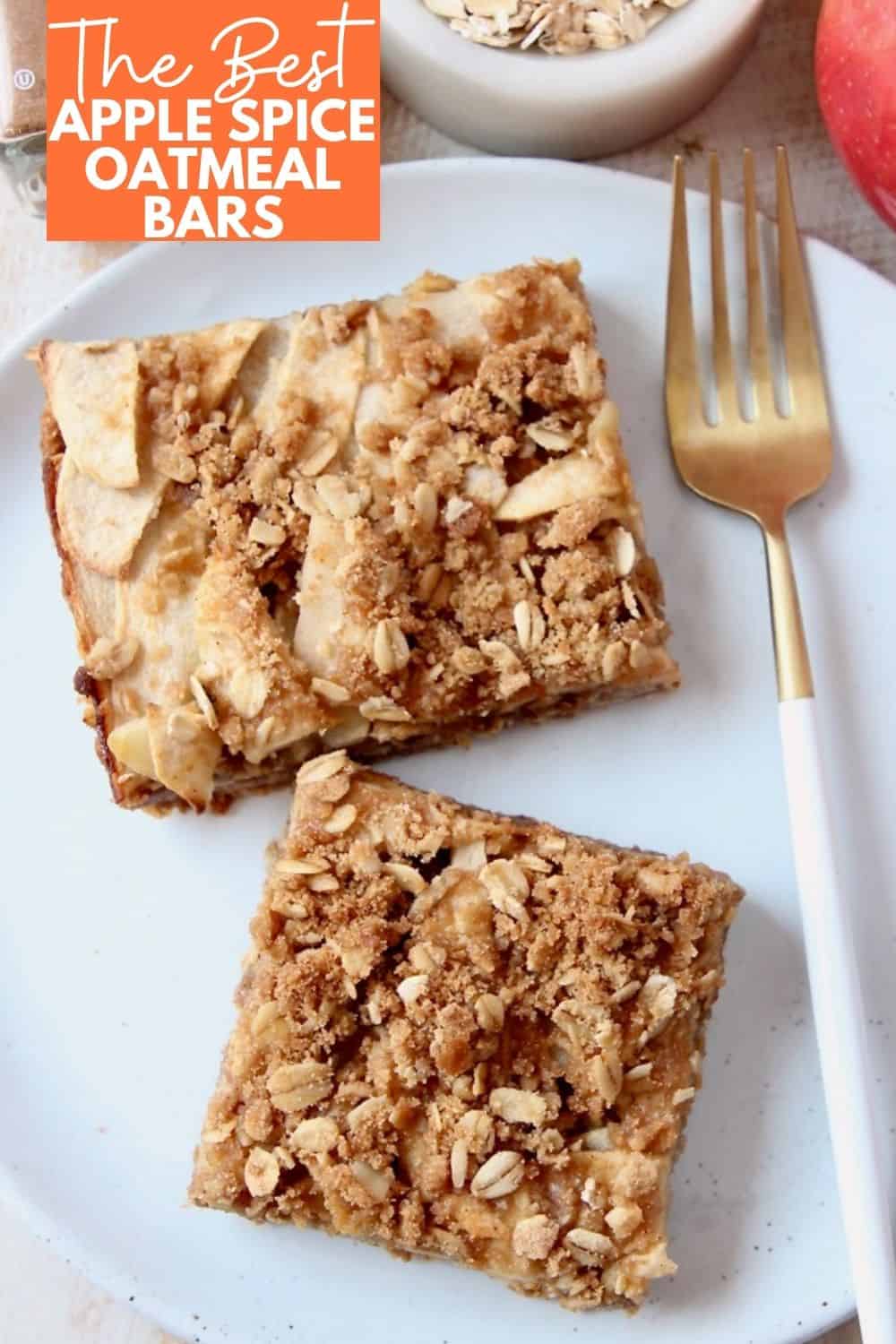 Apple Oatmeal Bars with Pumpkin Spice - WhitneyBond.com