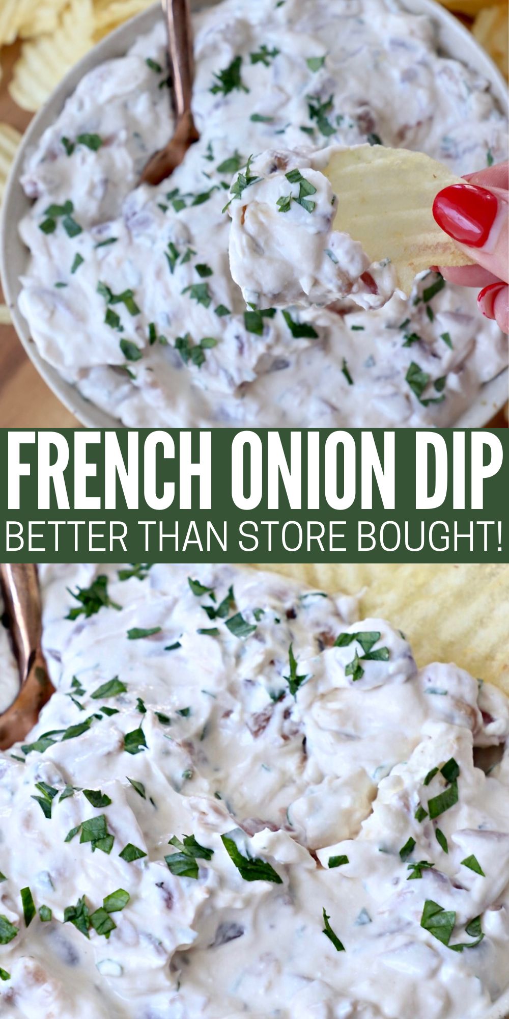 French Onion Dip (with Caramelized Onions) - WhitneyBond.com
