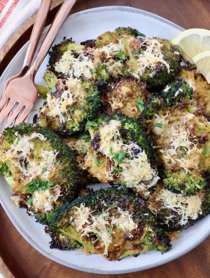 Smashed Broccoli with Parmesan