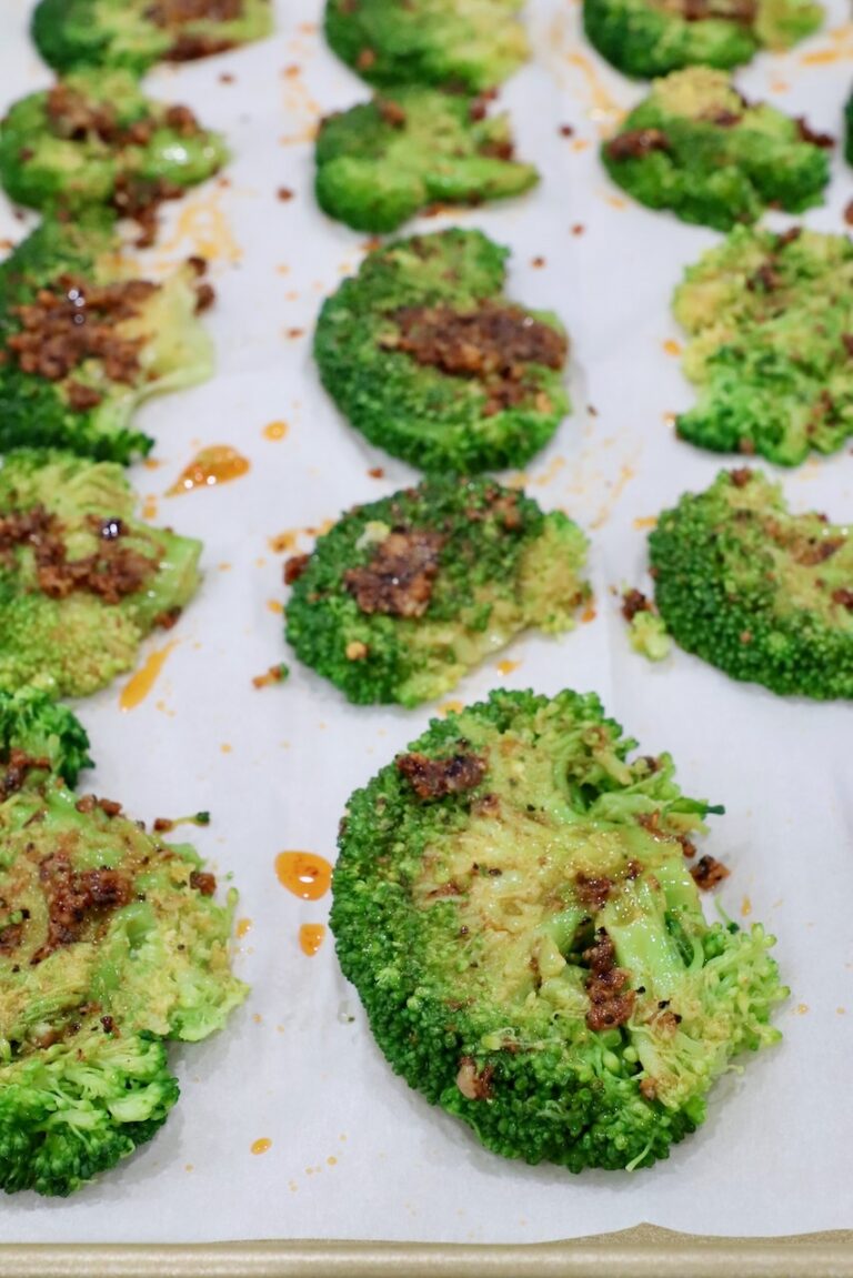 Smashed Broccoli with Parmesan