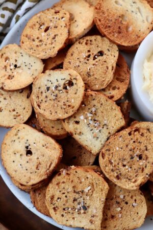 Homemade Bagel Chips (Oven or Air Fryer Recipe)