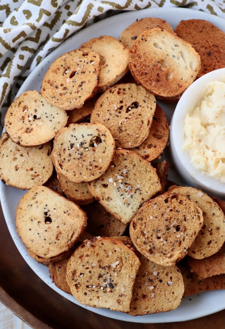 Homemade Bagel Chips (Oven or Air Fryer Recipe)