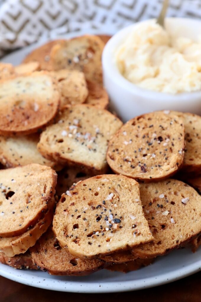 Homemade Bagel Chips (Oven or Air Fryer Recipe)