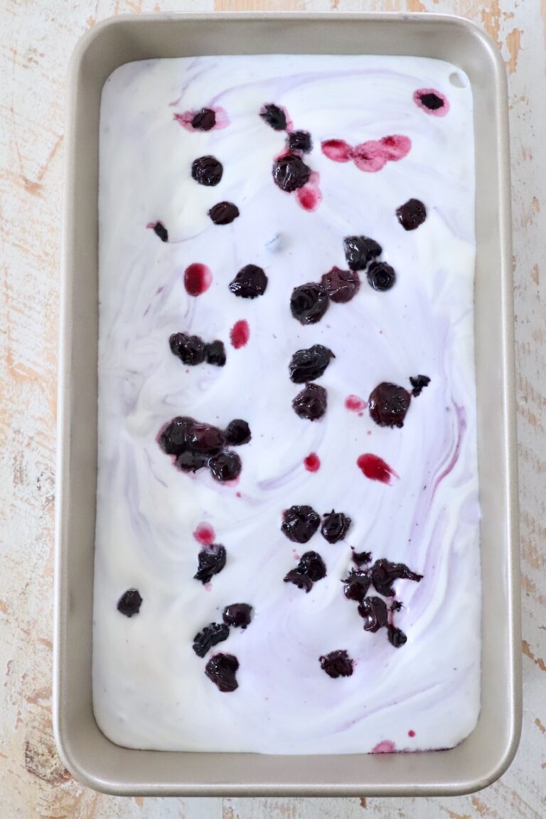 Blueberry Ice Cream (No Churn Recipe)