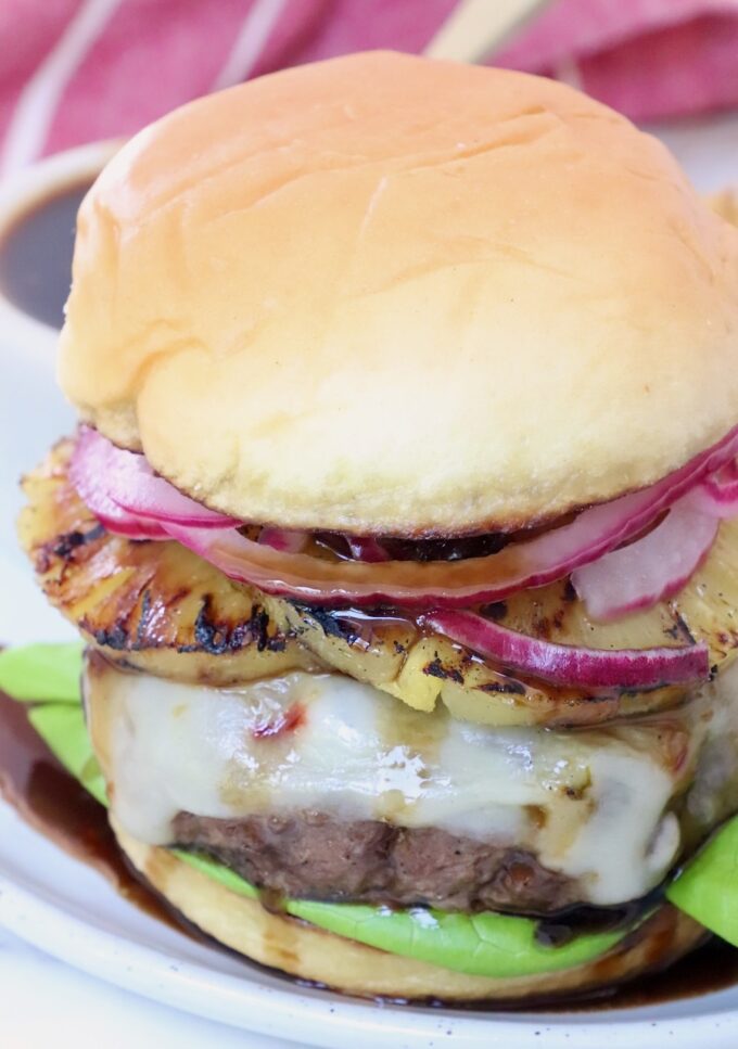 Hawaiian Burger with Teriyaki Sauce