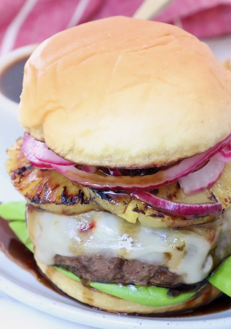 Hawaiian Burger with Teriyaki Sauce