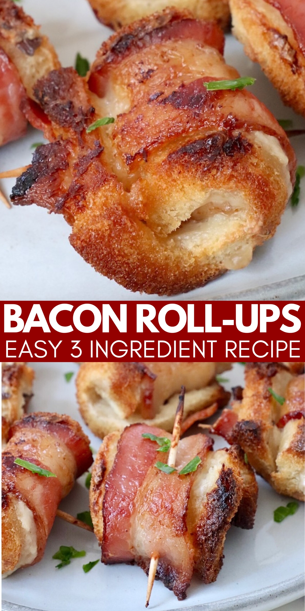 Bacon Roll Ups (3 Ingredient Recipe)