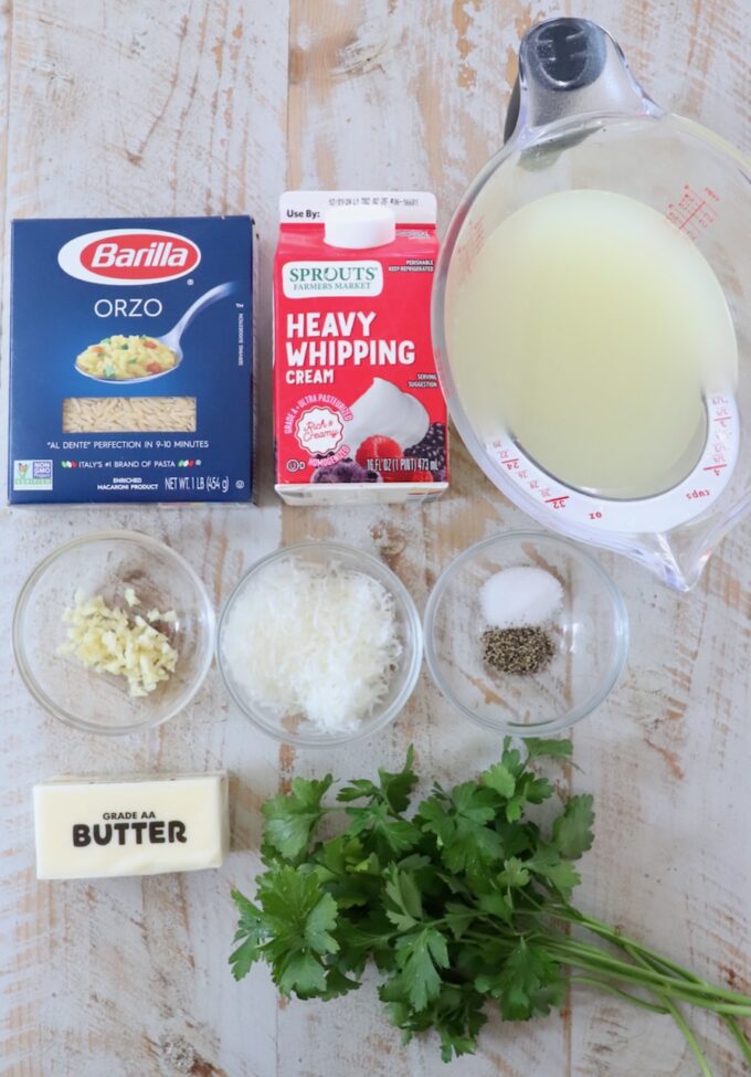 Creamy Garlic Parmesan Orzo