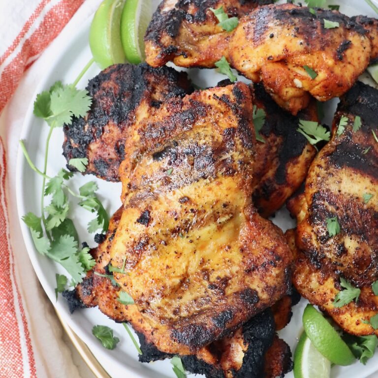 Grilled Sazon Chicken Thighs