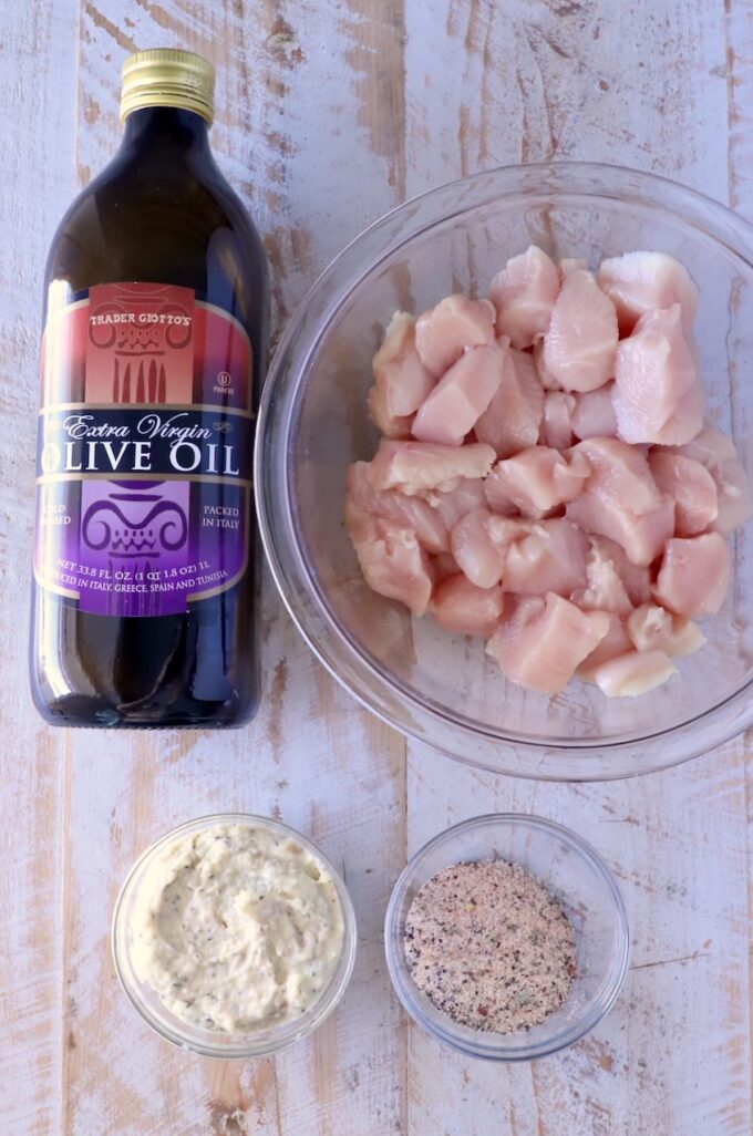 Garlic Parmesan Chicken Skewers