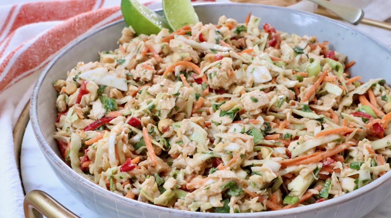 Thai Chicken Salad with Peanut Dressing
